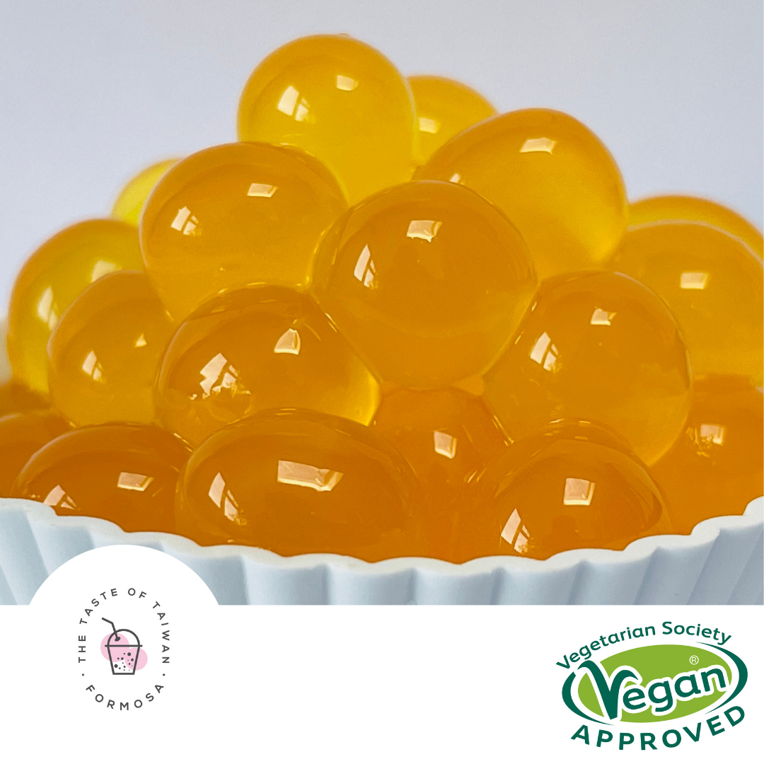 Mango Flavored Popping Balls 3.4kg x 4Tubes 芒果爆珠 | Boba Formosa