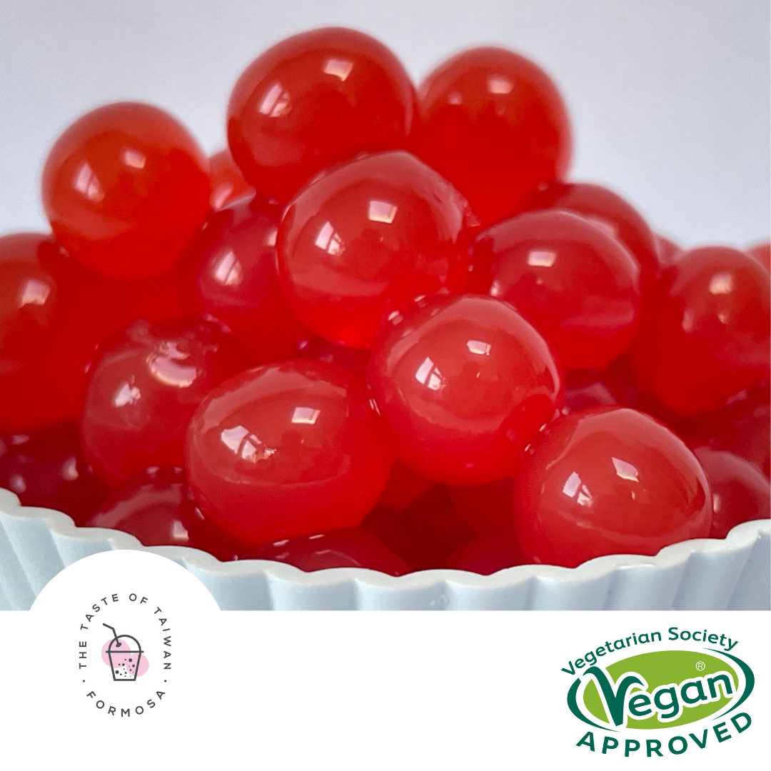 Cherry Flavoured Popping Balls 3.4Kg X 4Tubes 櫻桃爆珠 | Boba Formosa