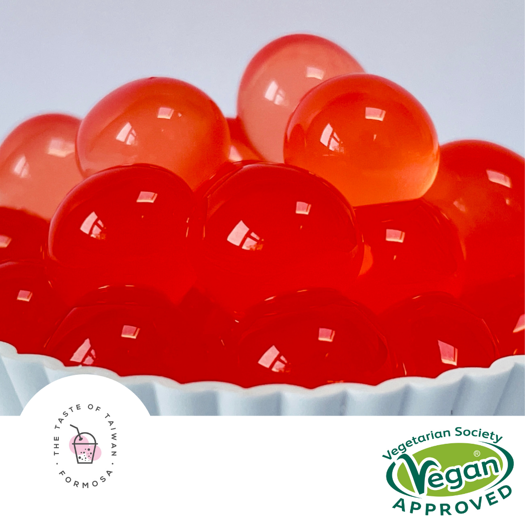 Strawberry Flavored Popping Balls 3.2Kg | Boba Formosa